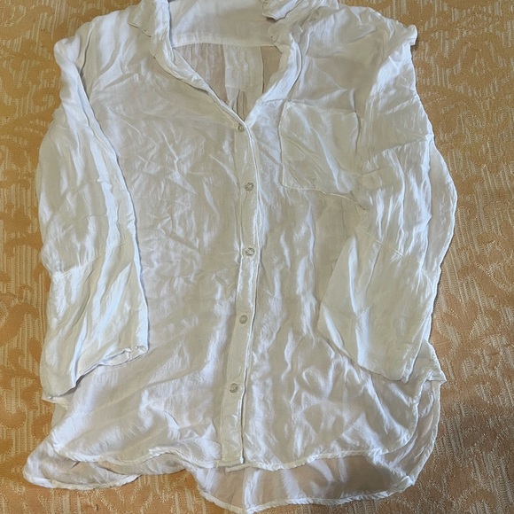 Bella Dahl | Tops | Bella Dahl White Blouse | Poshmark